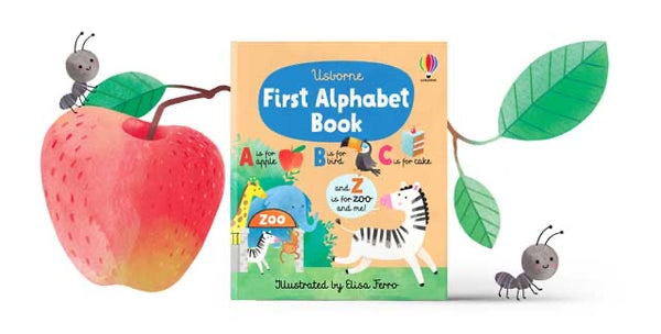 Usborne First Alphabet Book – BabyM 台灣圖書｜英語啟蒙｜兒童繪本｜互動遊戲書