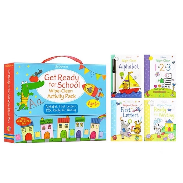 Usborne Get Ready for School Wipe Clean Activity Pack(Set) – BabyM 台灣圖書 ...